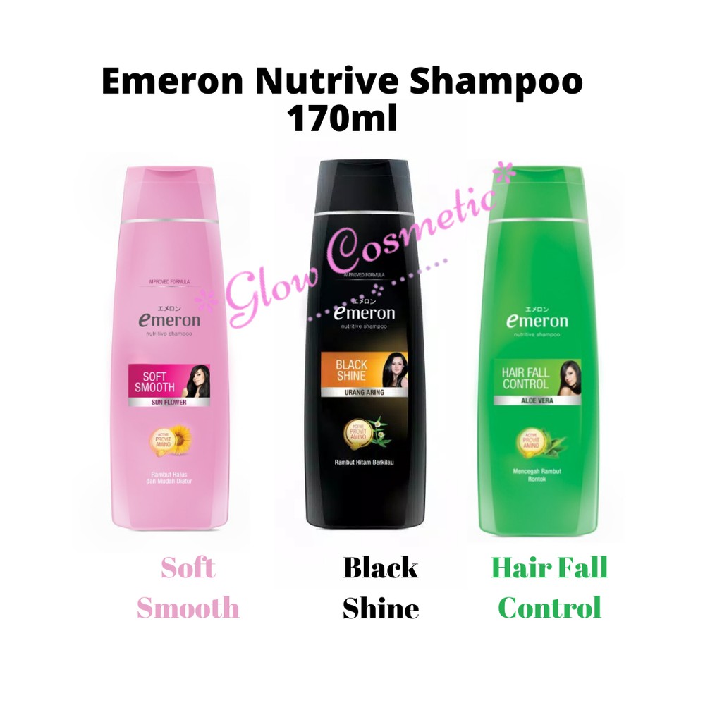 Jual EMERON SHAMPOO Soft Smooth | Black Shine | Hair Fall Control 170ml ...