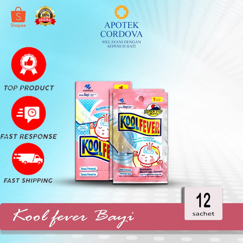 Jual Koolfever bayi 1 kotak isi 12 sachet - plester kompres bayi ...