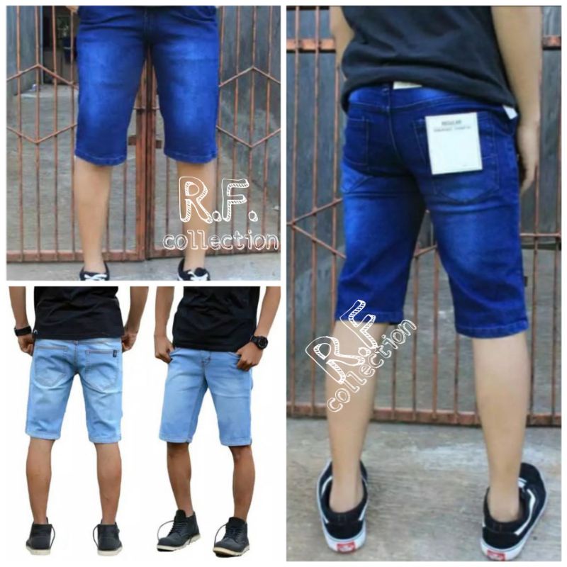 Jual BISA COD JEANS PENDEK PRIA DEWASA JUMBO KEKINIAN MURAH TERBARU ...