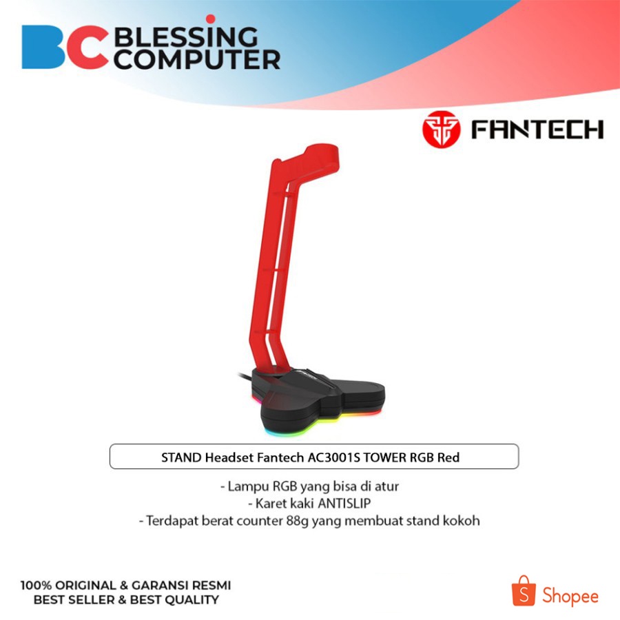 Jual STAND Headset Fantech AC3001S TOWER RGB Red | Shopee Indonesia