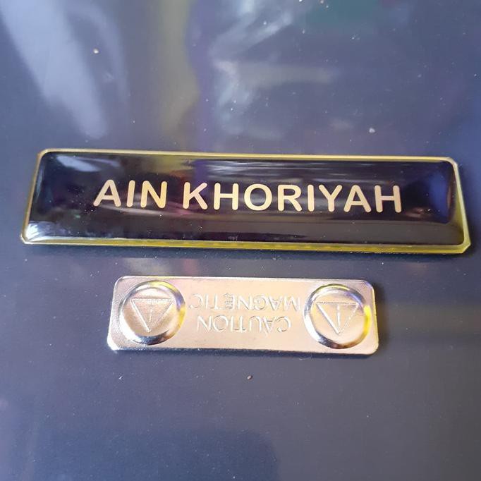 Jual Nama dada ( Name tag ) Kuningan magnet | Shopee Indonesia