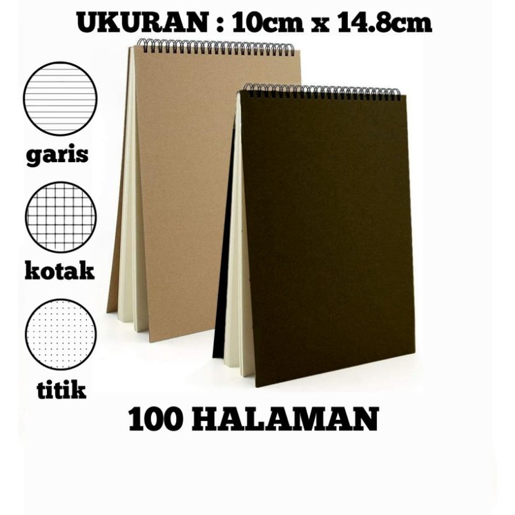Jual Notebook A6 Book Paper Blank Dotted Grid Line Aesthetic Book ...
