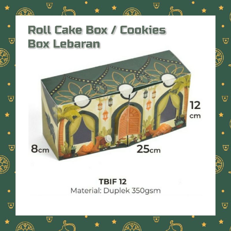 Jual Roll Cake Box Packaging Cookies Box Lebaran Kemasan Idul Fitri ...