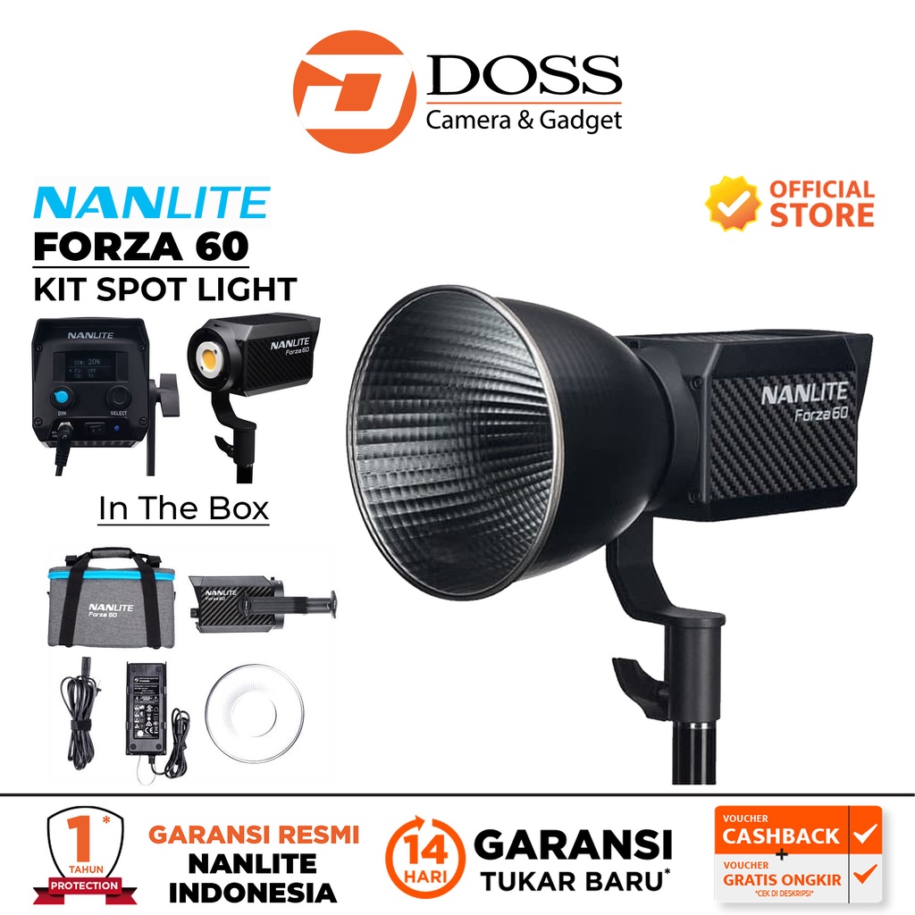 Jual Nanlite Forza 60 Kit Spot - Nanlite Forza 60 LED Monolight ...