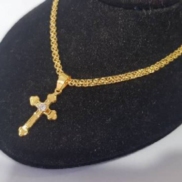 Jual Paket kalung emas asli kadar 700 model salib | Shopee Indonesia