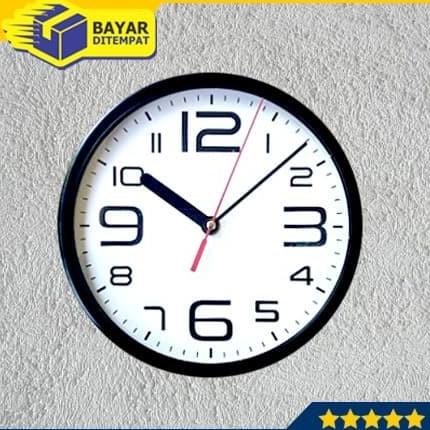 Jual Jam Dinding HItam Putih 2014 Dingding Tempel Wall Clock Polos ...