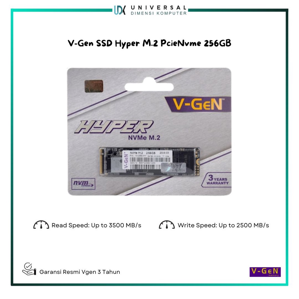 Jual V-Gen SSD Hyper M.2 Pcie Gen3 Nvme 256GB | Shopee Indonesia