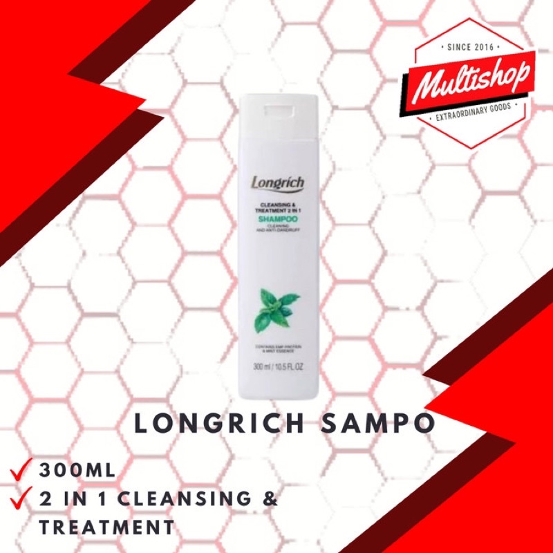 Jual Shampoo/ Sampo Longrich 2 in 1 Cleansing & Treatment anti rokok 300 ml | Shopee Indonesia
