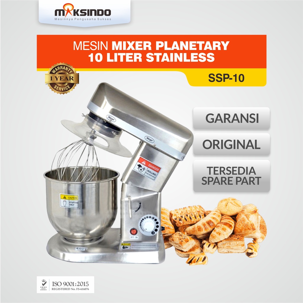 Jual Mesin Mixer Planetary 10 Liter Stainless (SSP-10) | Shopee Indonesia