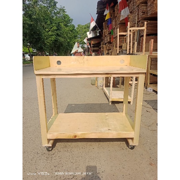 Jual meja kompor 2 tungku pake roda | Shopee Indonesia