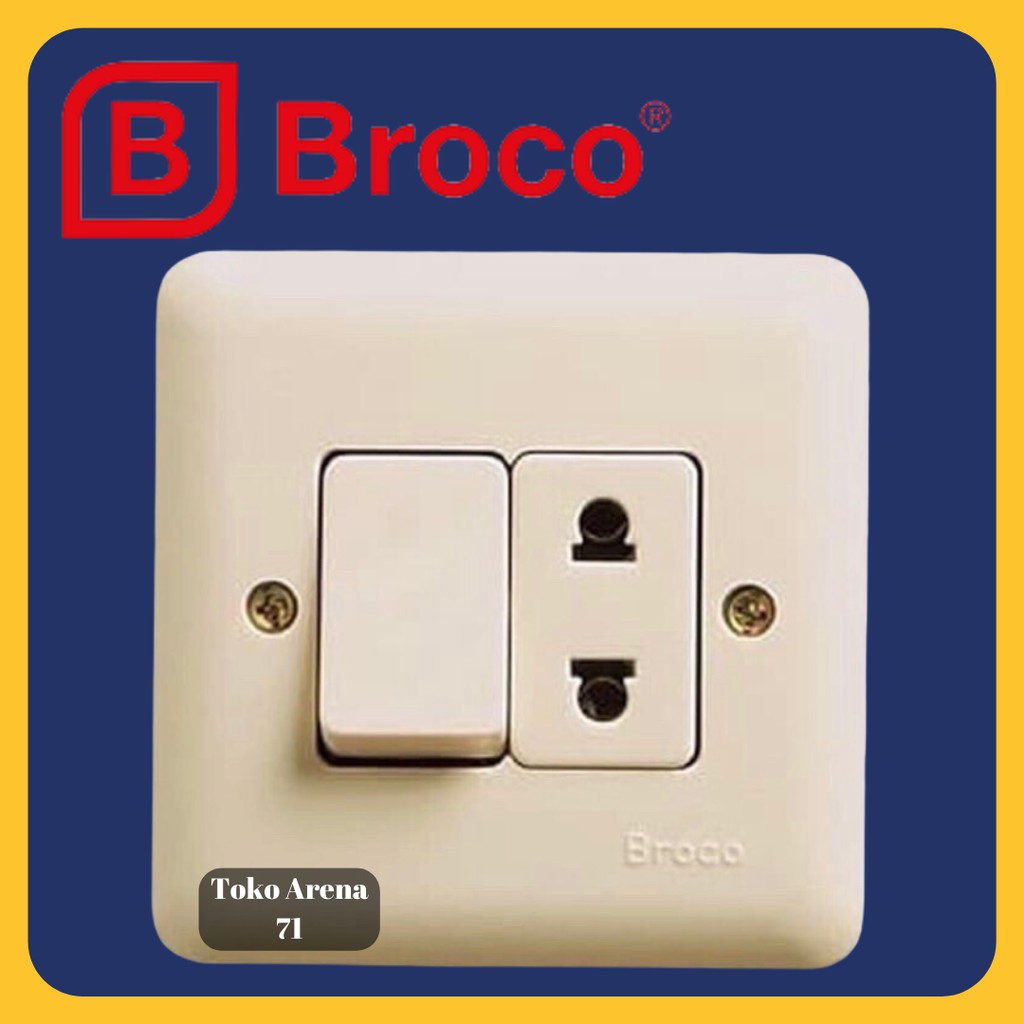 Jual Saklar Engkel Stop Colokan Arde IB TANAM Broco New Gee CREAM ...