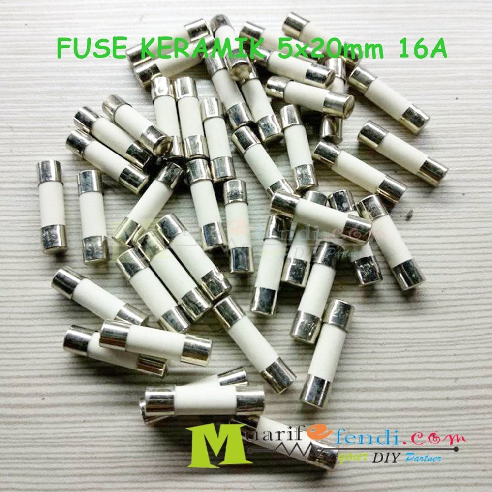 Jual Fuse Sekering Silinder Fuse Sekring Skring Ceramic Keramik 16A 250v 5x20mm 16A | Shopee ...