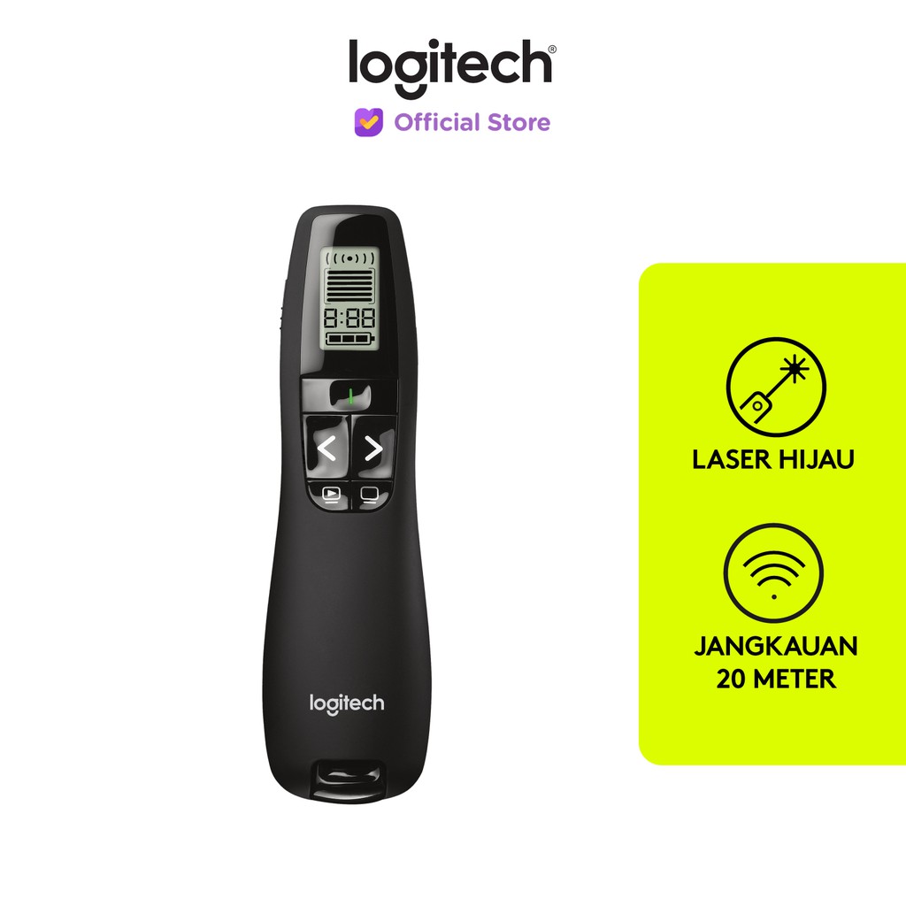 Jual Logitech R800 Profesional Pointer Presenter Green Light Laser ...
