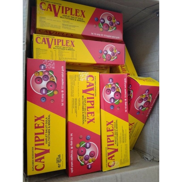 Jual CAVIPLEX BOX ISI 100 TABLET MULTIVITAMIN DAN MINERAL | Shopee ...