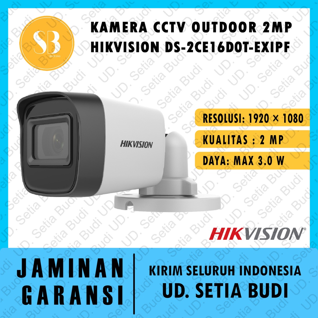 Jual Kamera CCTV Outdoor Hikvision DS 2CE16D0T EXIPF 2MP Camera CCTV | Shopee Indonesia