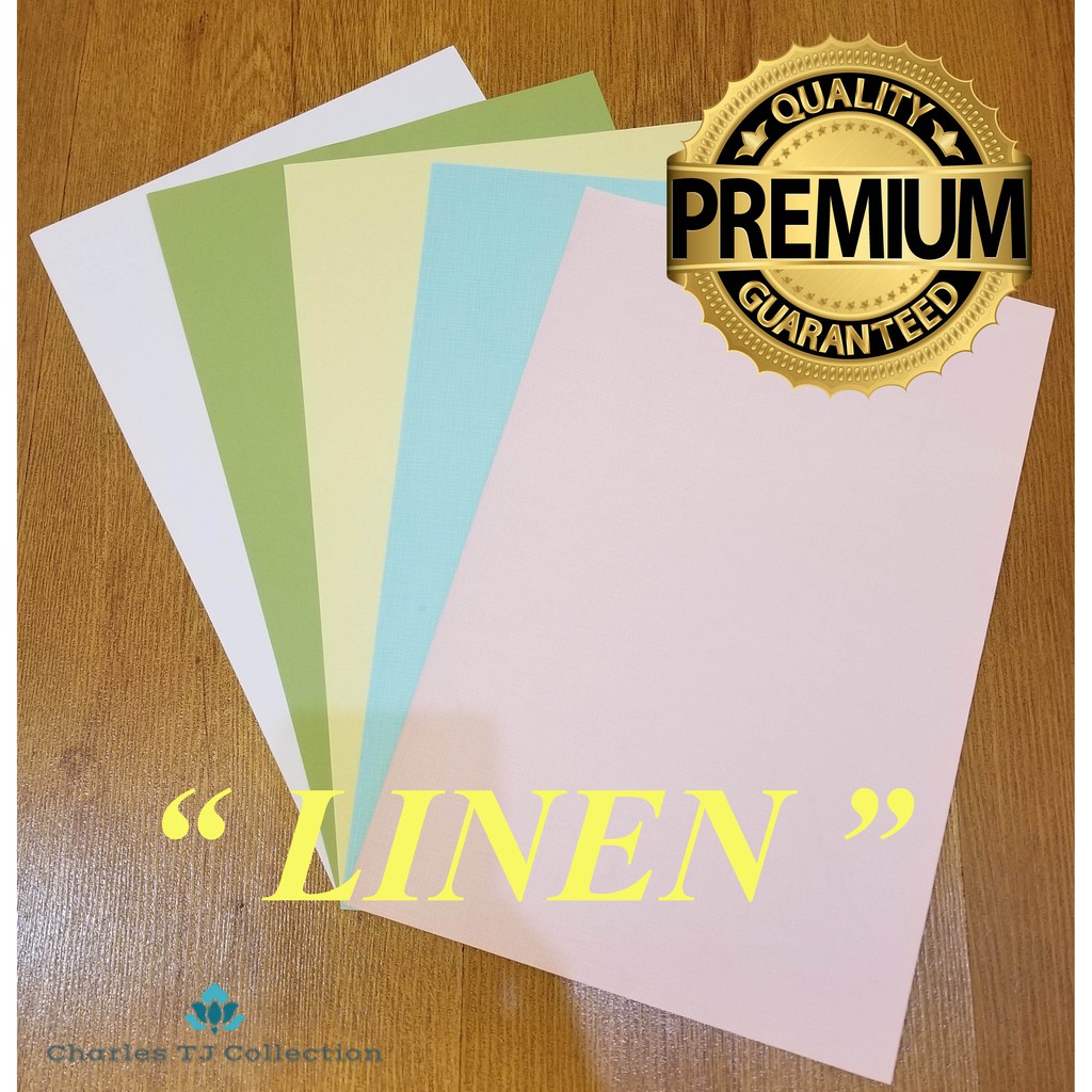 Jual Kertas / Karton LINEN 200gsm ukuran F4 / A4 ( 1 paket isi 50 lembar ) | Shopee Indonesia