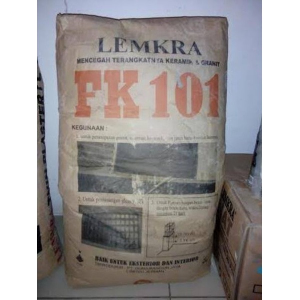 Jual semen perekat keramik di atas keramik lantai lemkra fk101 abu 30kg ...