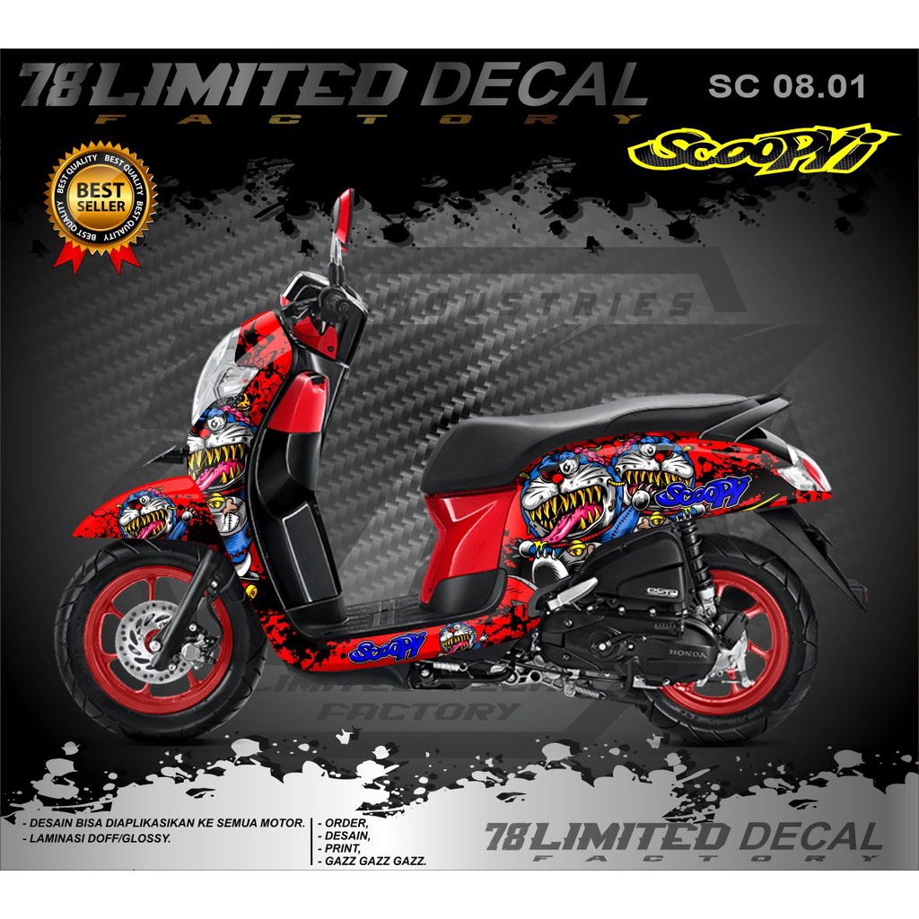 Jual Decal Sticker Scoopy Full Body FI New - Scopy Dekal Stiker 2017 2018 2019 2020 Design ...