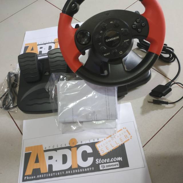 Jual Stik Setir Trans Wheel Gamemon untuk pc ps1 ps2 ps3 etc | Shopee ...