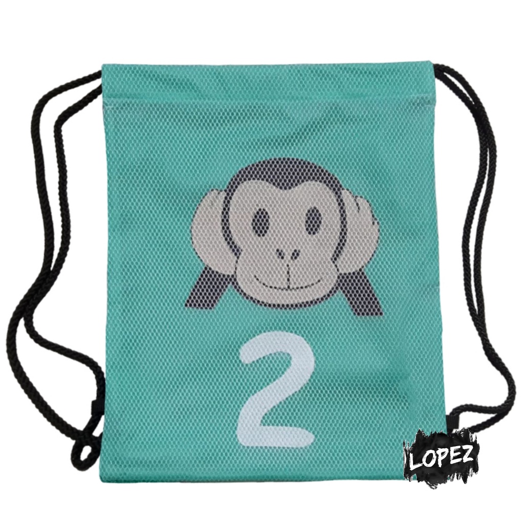 Jual Tas Jaring Emoticon Monkey Hear No Evil / Tas Ransel Serut Emoji ...