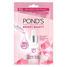 Jual PONDS WB TRIPLE GLOW SERUM MASK 20GR / SHEET MASK | Shopee Indonesia