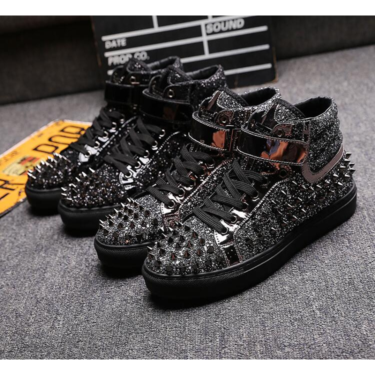 Jual Sepatu Duri Pria Casual designer rivet Men's shoes Luxury sneakers ...