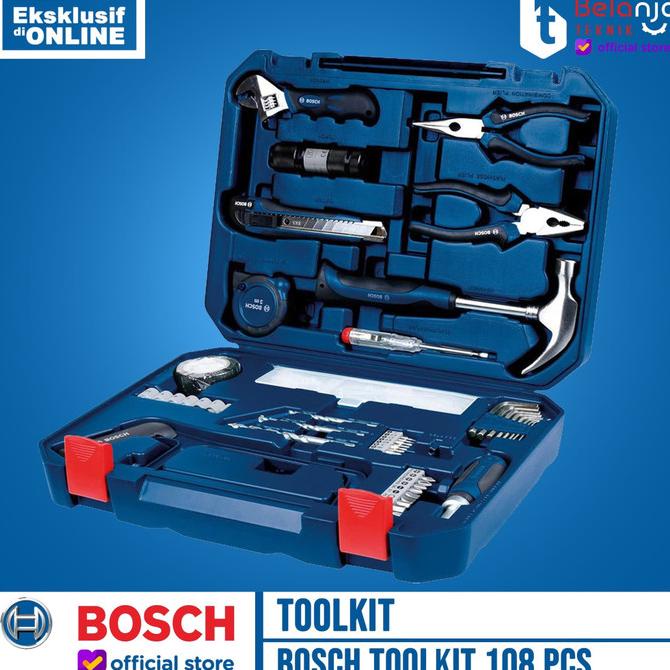 Jual BOSCH Toolkit 108 Pcs Mixed Set 108pcs (108 Multifunction Tool Kit) | Shopee Indonesia