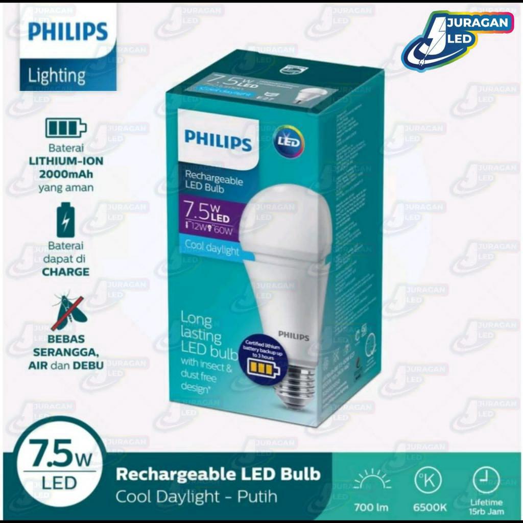 Jual Philips Lampu LED Emergency Rechargeable 7.5W 6500K Putih | Shopee Indonesia