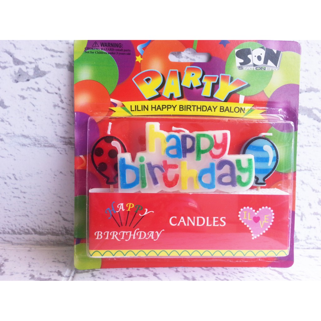 Jual Lilin Happy Birthday Balon - Lilin Ulang Tahun | Shopee Indonesia