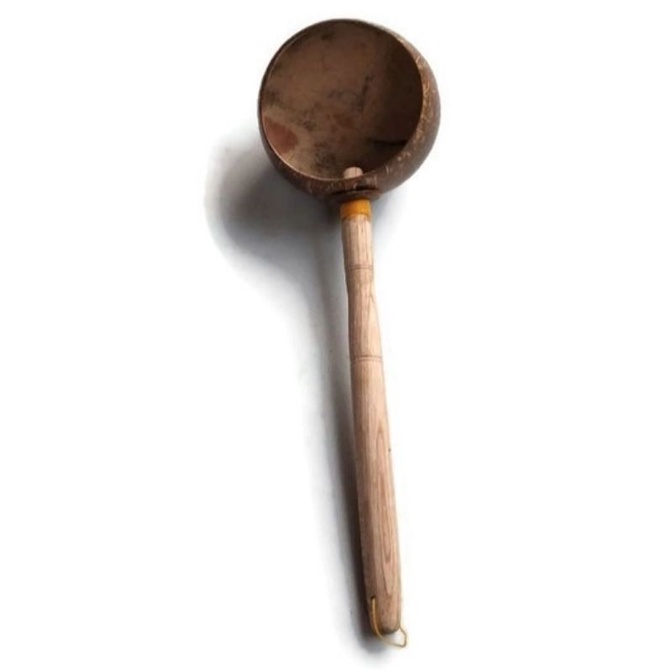 Jual Gayung kayu batok kelapa / siwur batok / sendok sop / gayung ...