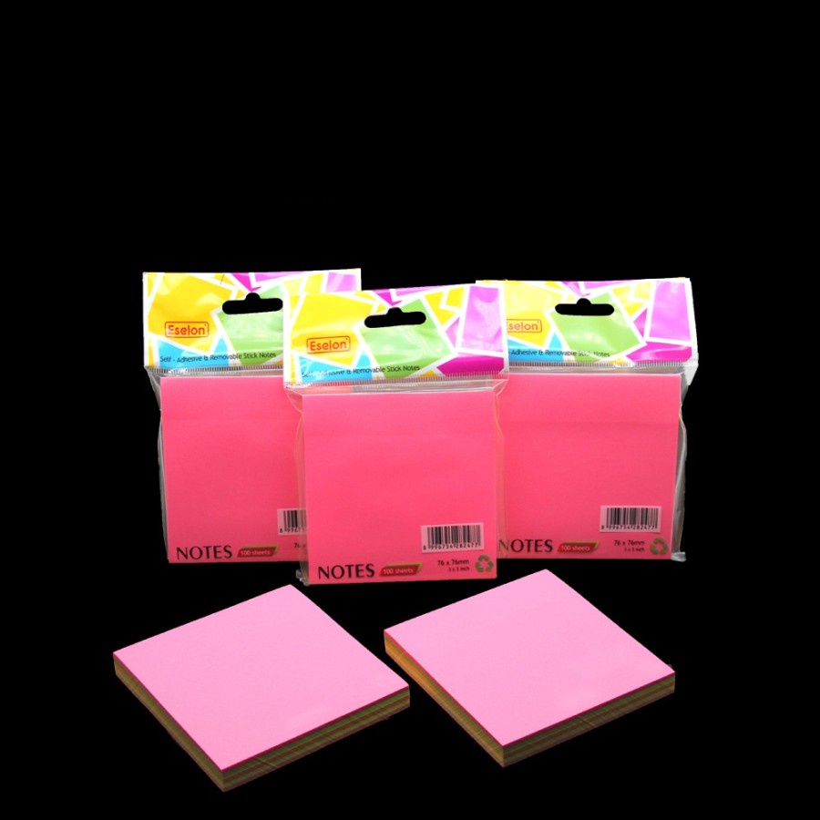 Jual stick note / post it / kertas memo eselon warna warni uk 76x76mm ...