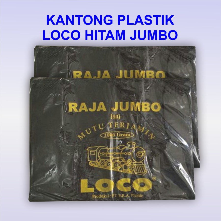 Jual RAJA JUMBO LOCO 50 x 75 CM Kantong Plastik Kresek LOCO TEBAL HITAM ...