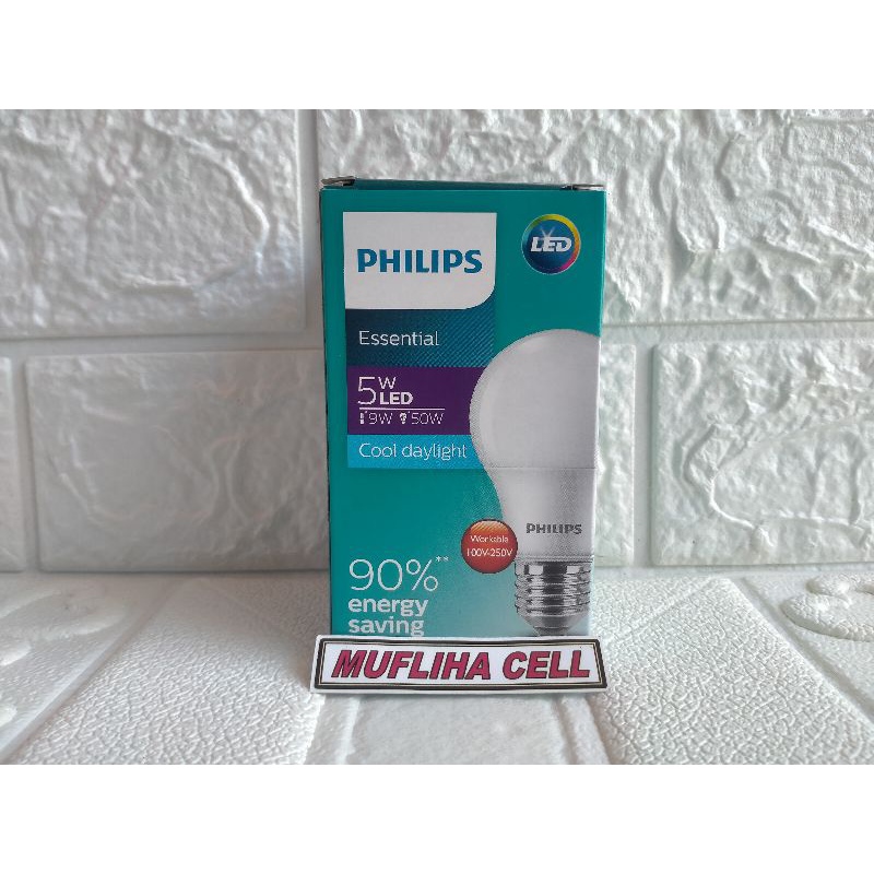 Jual Lampu LED Philips Essential 5W / 5 Watt | Shopee Indonesia