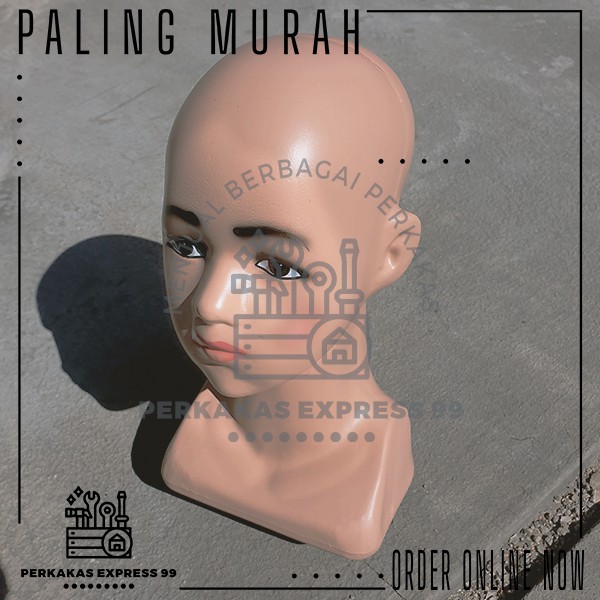 Jual Patung / Manekin Kepala Anak / Display Jilbab, Kerudung, Wig Warna ...