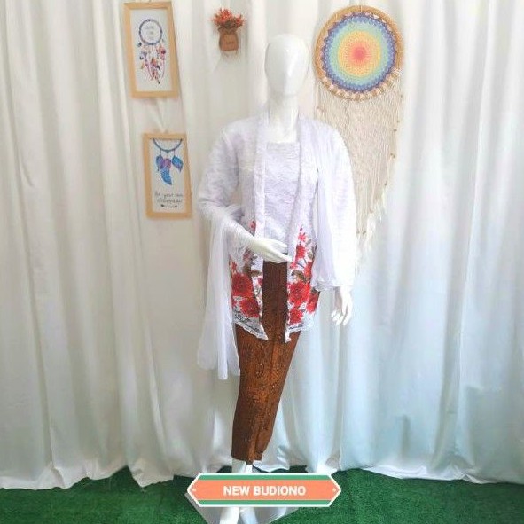 Jual Kebaya modern nagita selendang putih | Shopee Indonesia