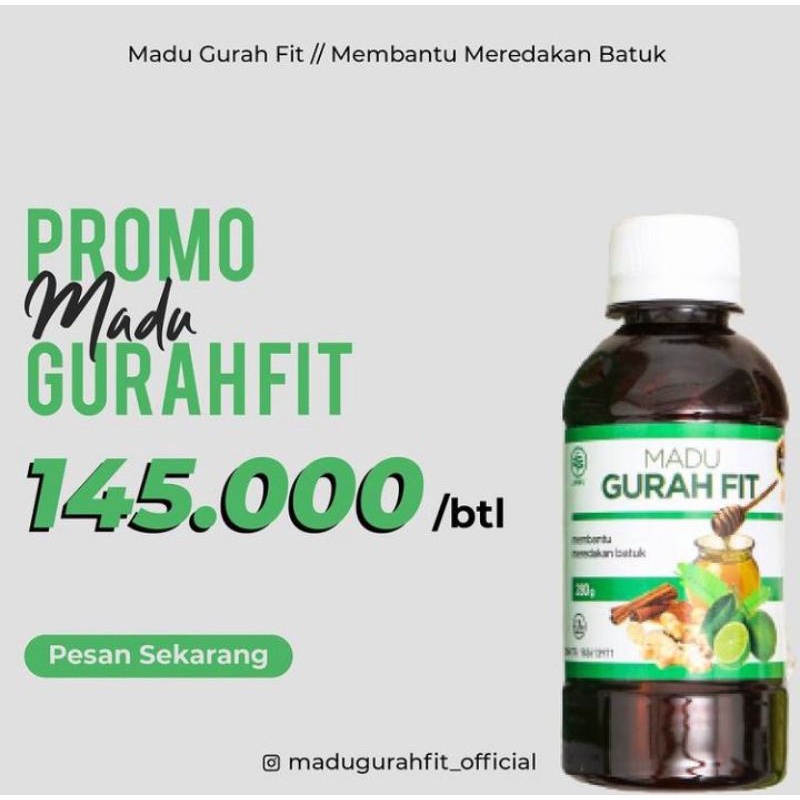 Jual Madu Gurah Fit Original Cv.Fira Herbalindo Isi 280gr Sakit Batuk ...