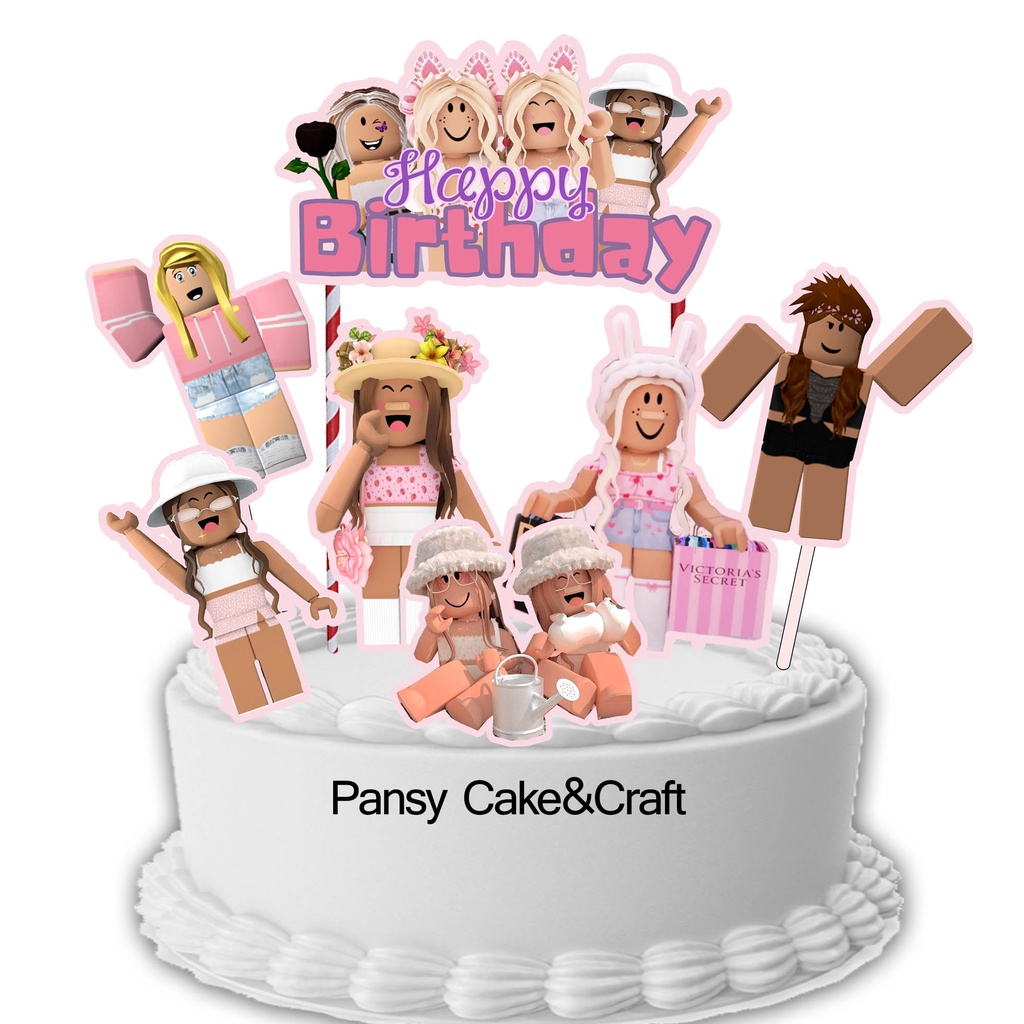 Jual Cake topper Roblox Girl BIG EKONOMIS | Shopee Indonesia