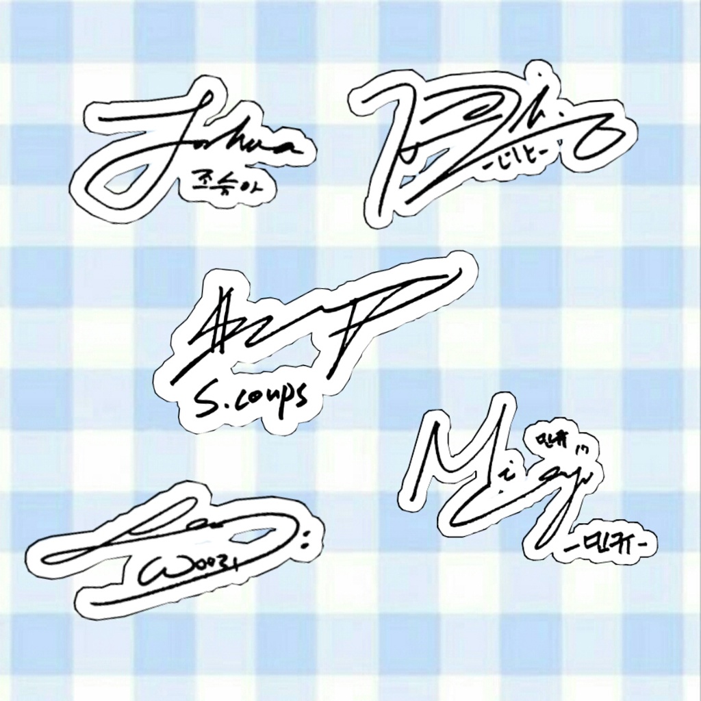 Jual Sticker Transparan Seventeen Signature Sign Tanda Tangan TTD ...