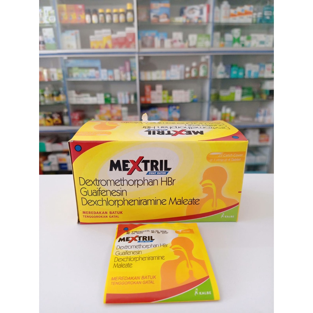 Jual Mextril 𝟏 𝐒𝐓𝐑𝐈𝐏 𝐈𝐒𝐈 𝟒 𝐓𝐀𝐁𝐋𝐄𝐓 - Obat Untuk Meredakan Batuk | Shopee ...