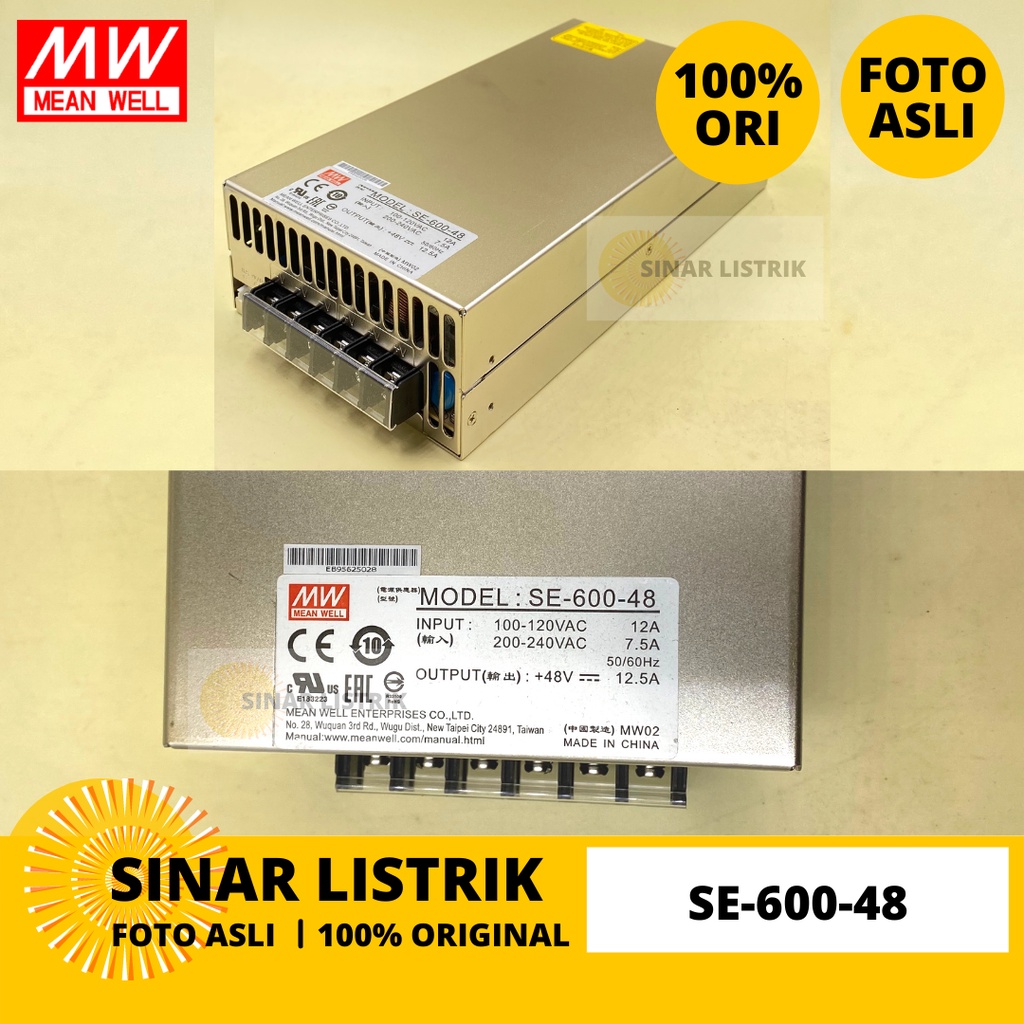 Jual MEANWELL POWER SUPPLY SE-600-48 SE 600 48 | Shopee Indonesia