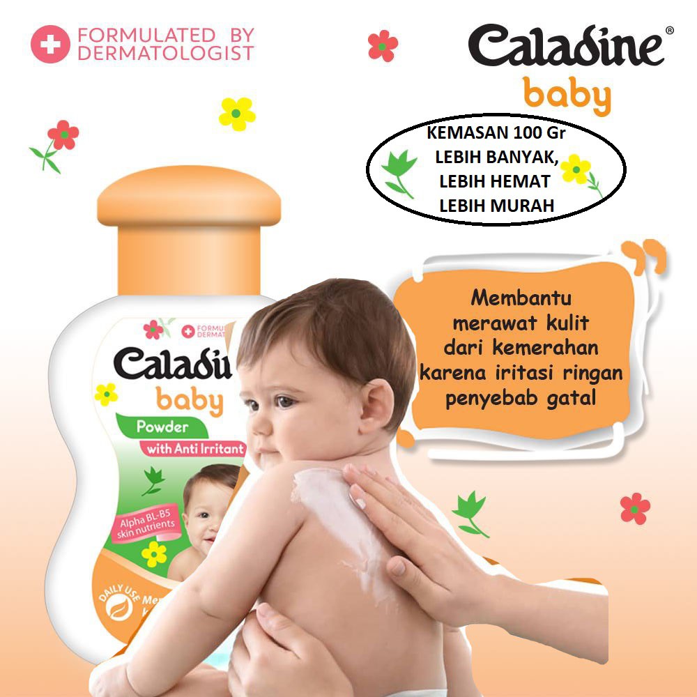 Jual CALADINE BABY POWDER 100 Gr with Anti Irritant - BOTOL / Caladine ...