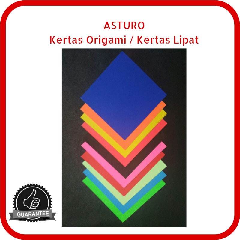 Jual ASTURO Kertas Origami Lipat 14 x 14, 1 sisi warna isi 50 lembar ...
