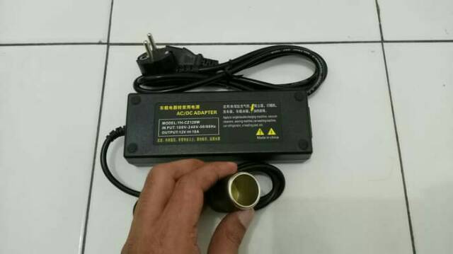 Jual AC to DC Adapter Converter Pompa Ban Mobil ke Colokan Listrik 10A ...