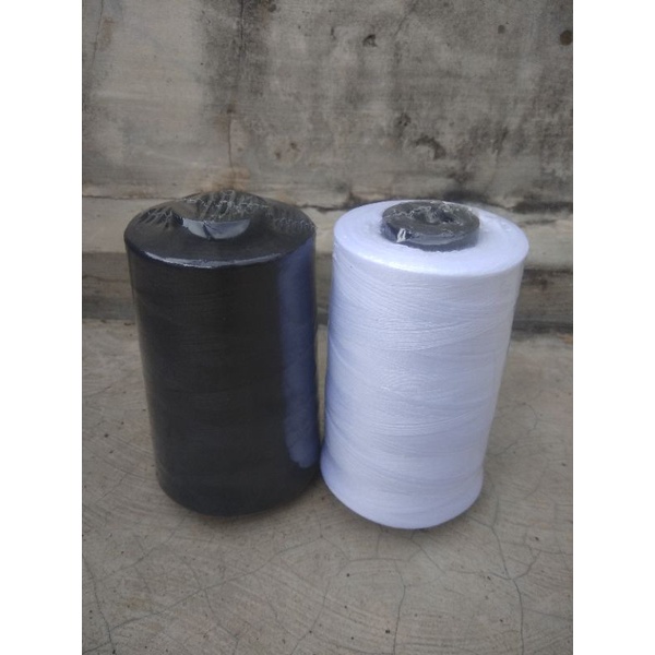 Jual Benang Jahit Hitam putih Kones Besar | Shopee Indonesia