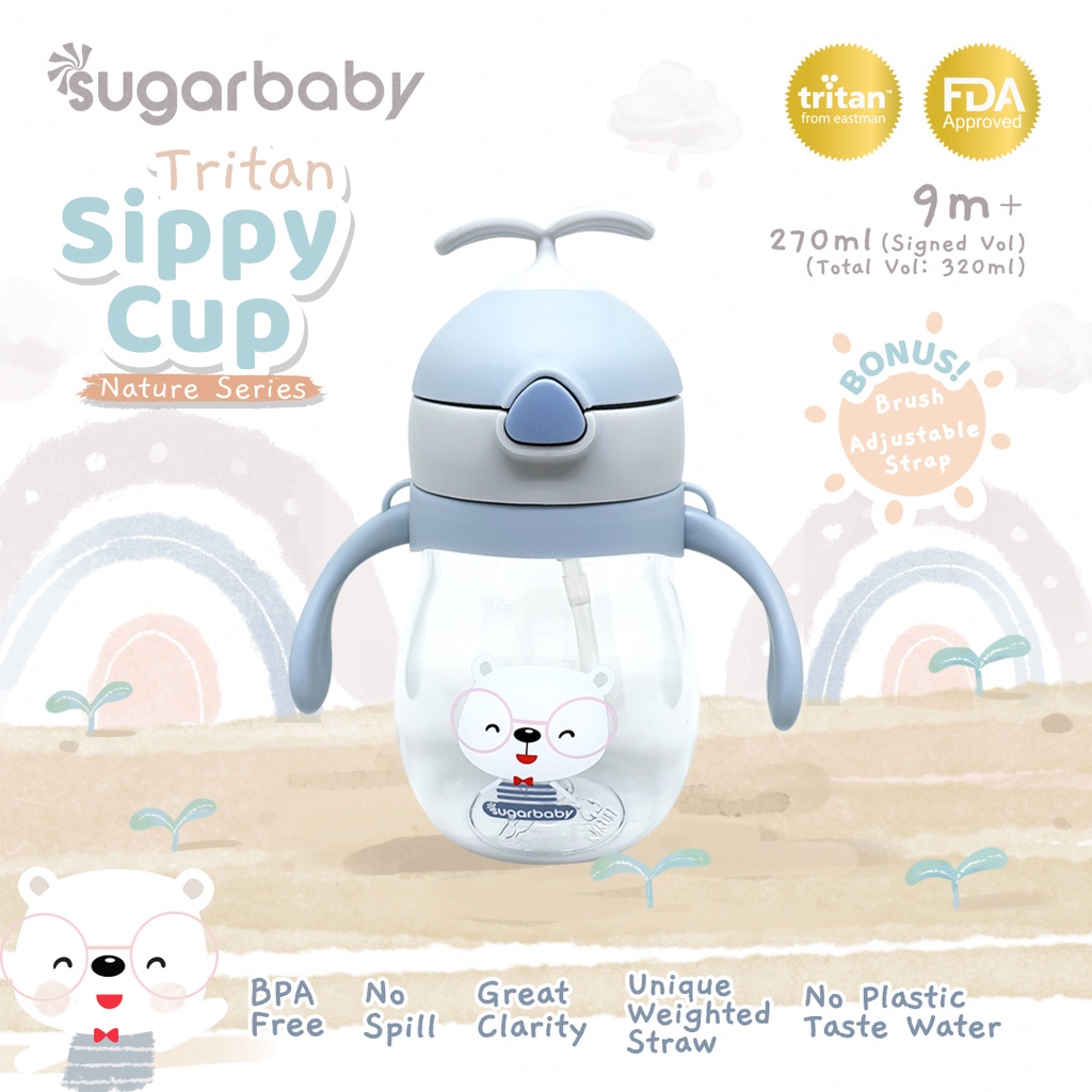 Jual Sugar Baby Tritan Sippy Cup K Series 350ml/Botol Minum Bayi Bebas BPA/Botol Anak Anti ...