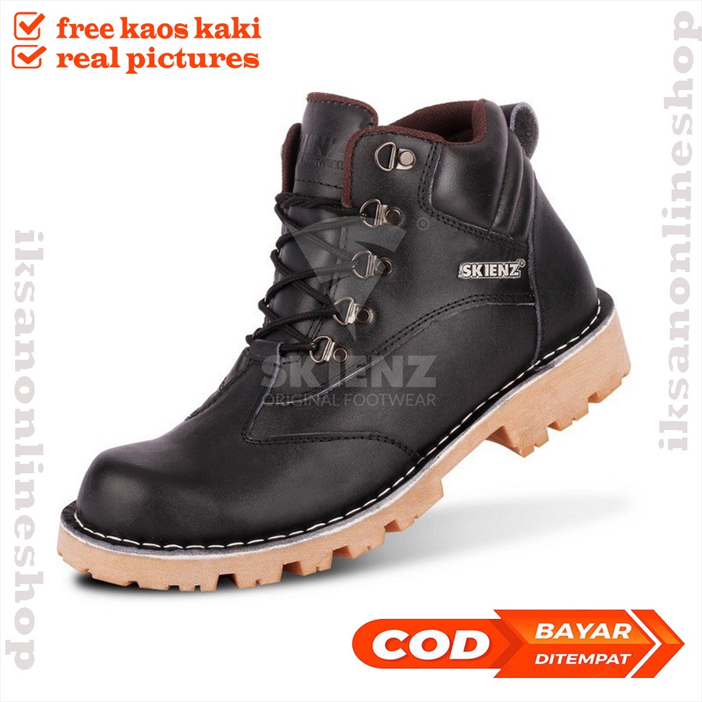 Jual LOBSTER Sepatu Pria Boots Safty Ujung Besi Kulit Asli Pria Premium ...
