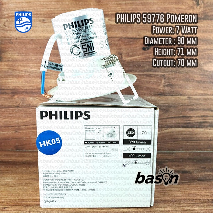Jual PHILIPS 59776 Pomeron 7W Recessed Spot LED - Lampu Spotlight 4 ...