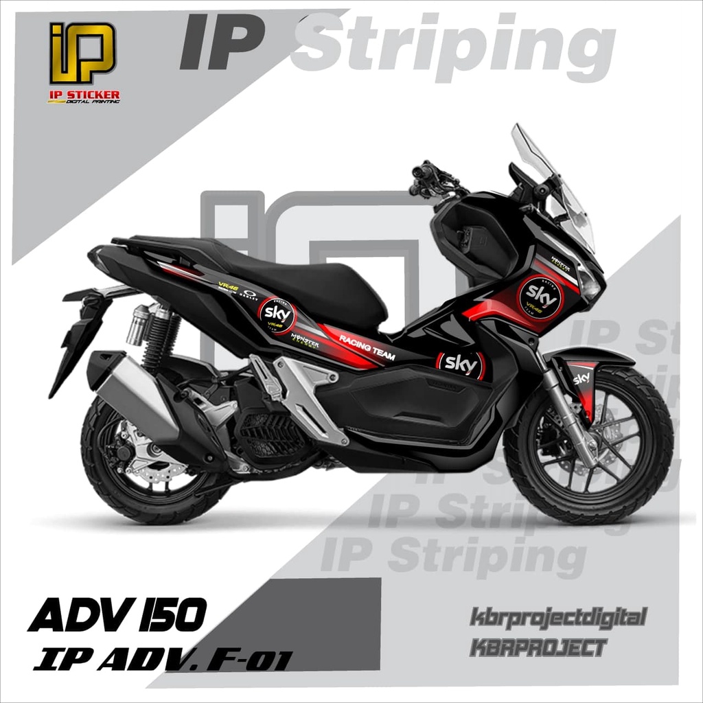 Jual Striping ADV 150 - Sticker Striping Variasi List HONDA ADV 150 IP ...
