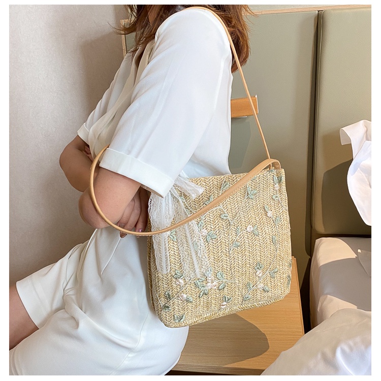 Jual BAO049 Baru Renda Tas Anyaman Tas Jerami Tas Wanita Tas Rajutan ...