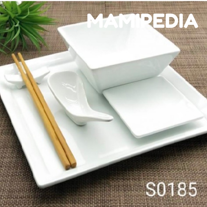 Jual ONEMORE WADAH SAJI 6 PC DINNER SET KERAMIK PUTIH S0185 | Shopee ...